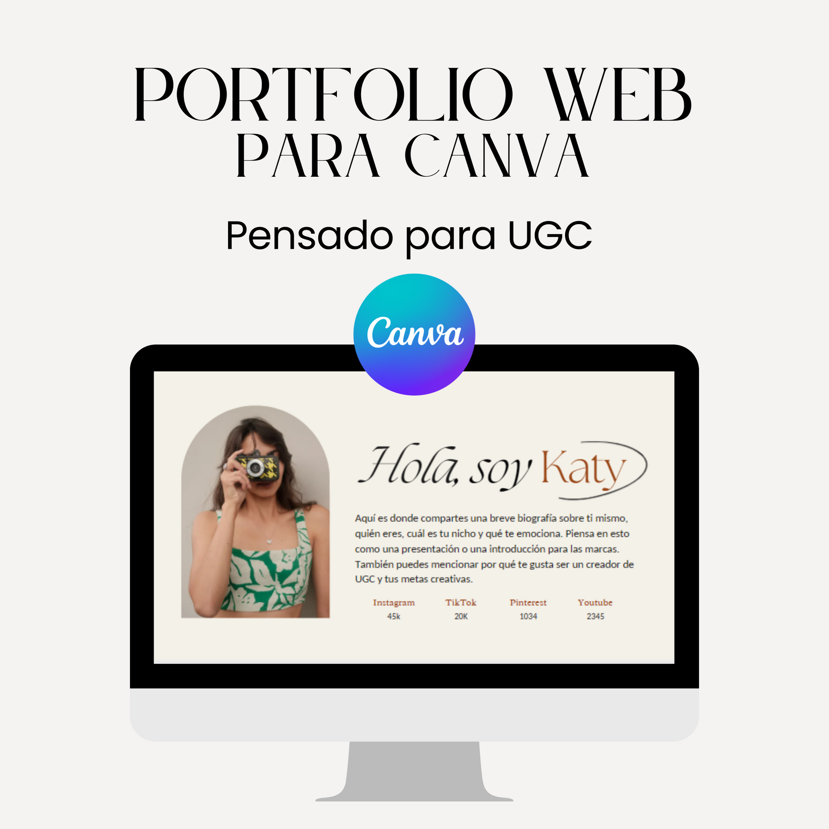UGC portafolio digital en CANVA – Writeres
